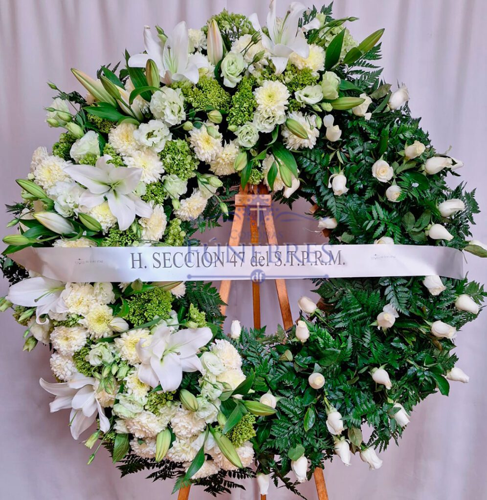 Corona Fúnebre grande Paz - Arreglos funerarios | Coronas condolencias ...