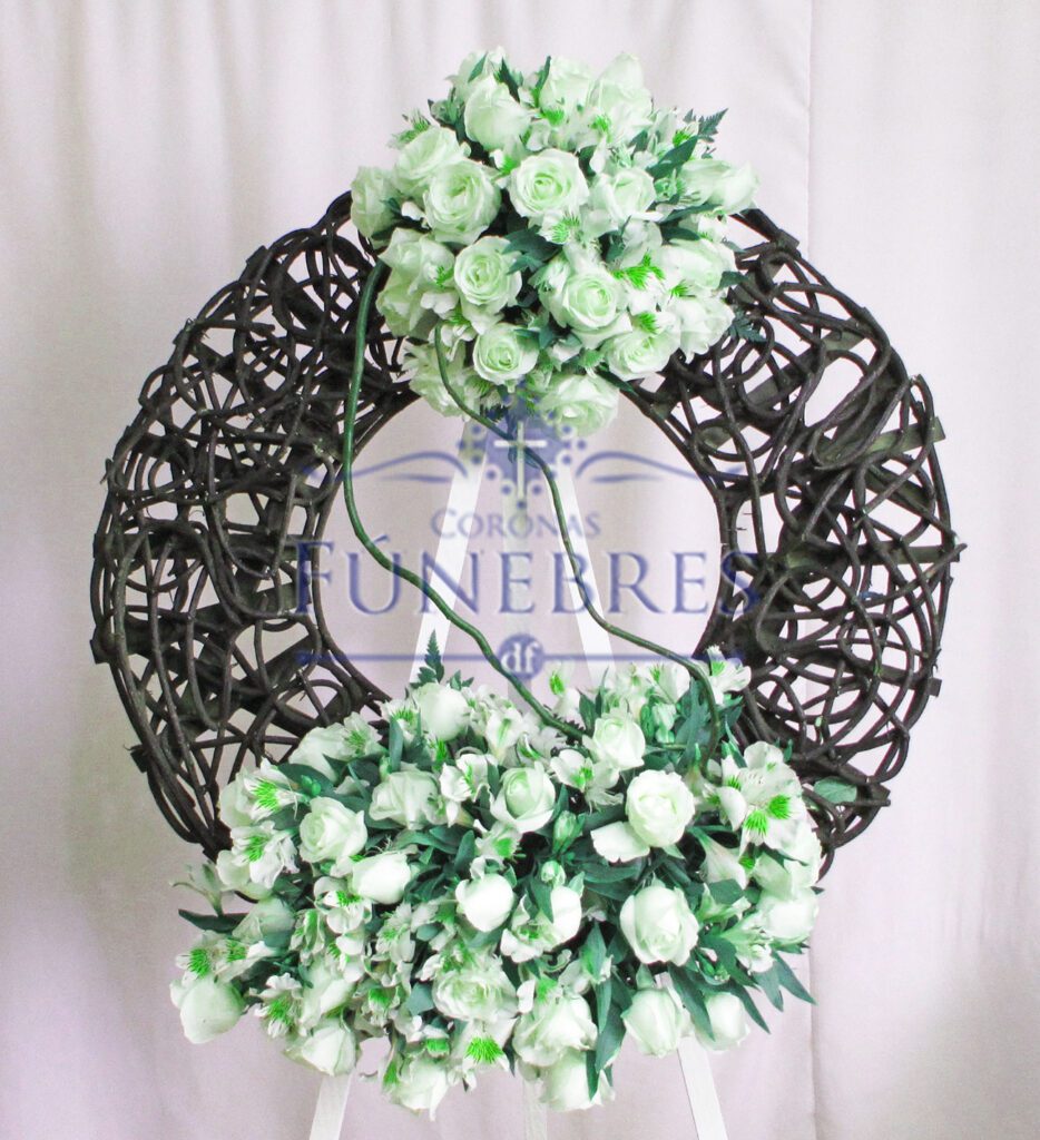 Elegante Corona Fúnebre Lazos de Amor - Arreglos funerarios a domicilio ...