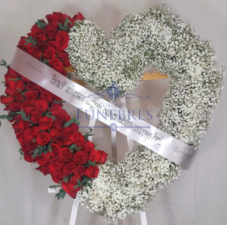 Corazón Fúnebre Lazos de Amor - Arreglos funerarios | Coronas ...